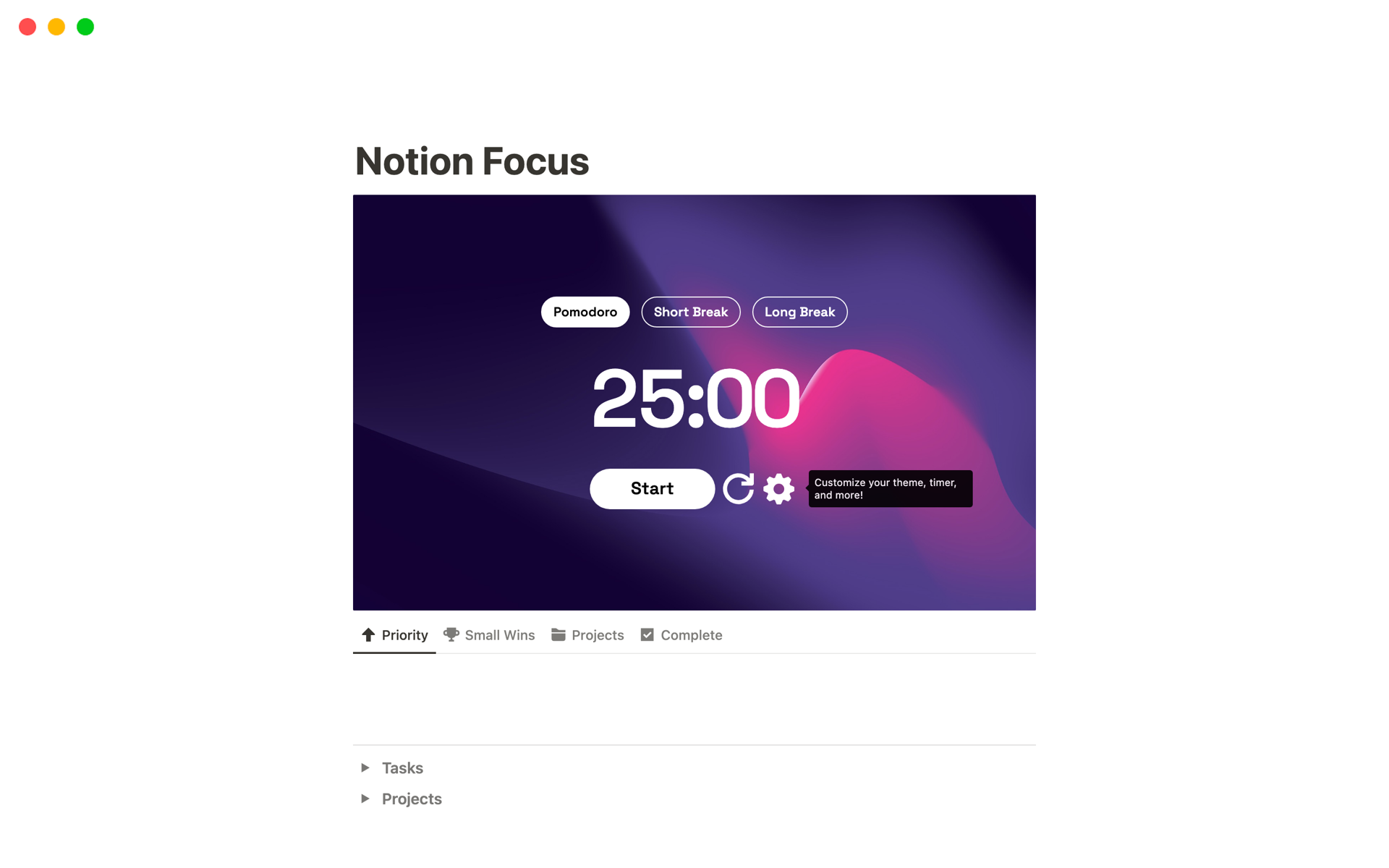 Focus Template | Notion Marketplace