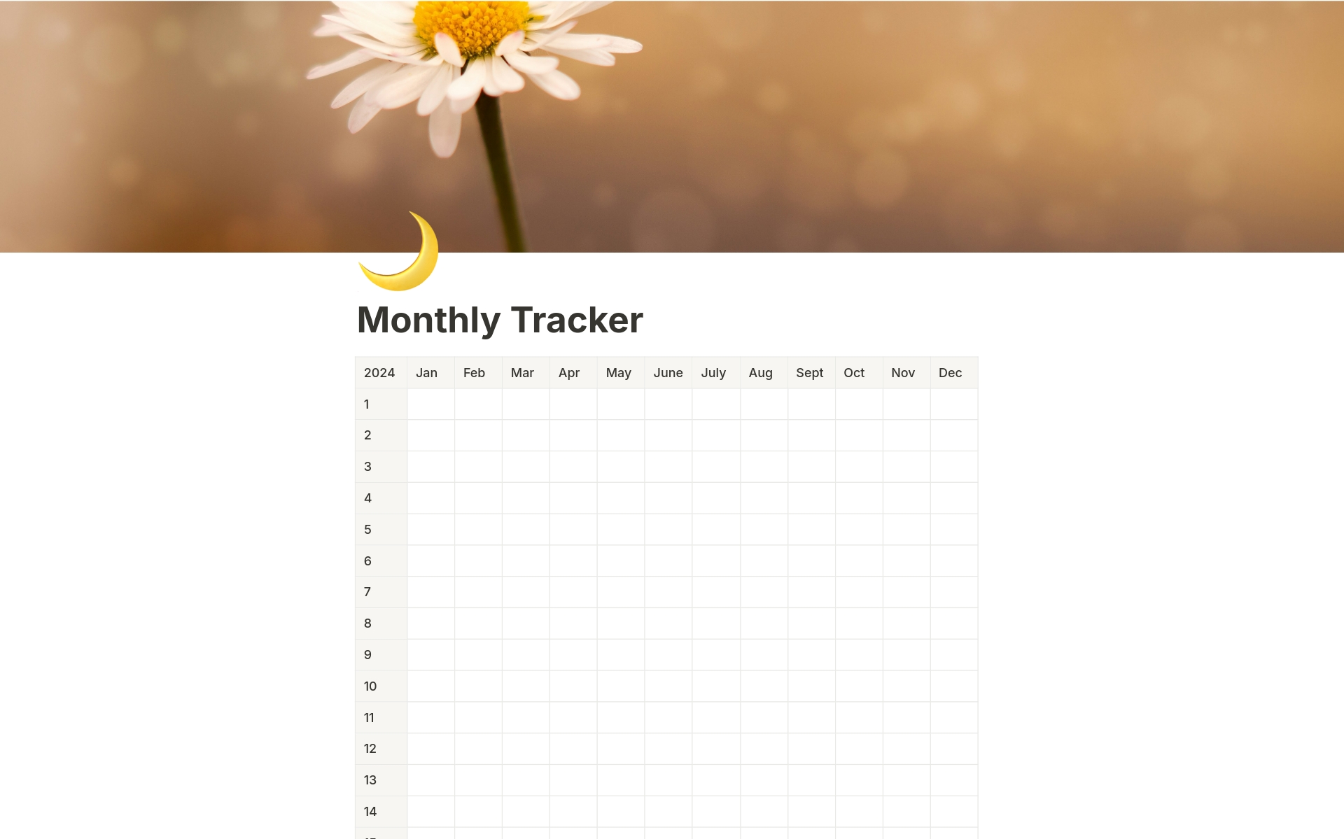 Monthly Tracker Template | Notion Marketplace