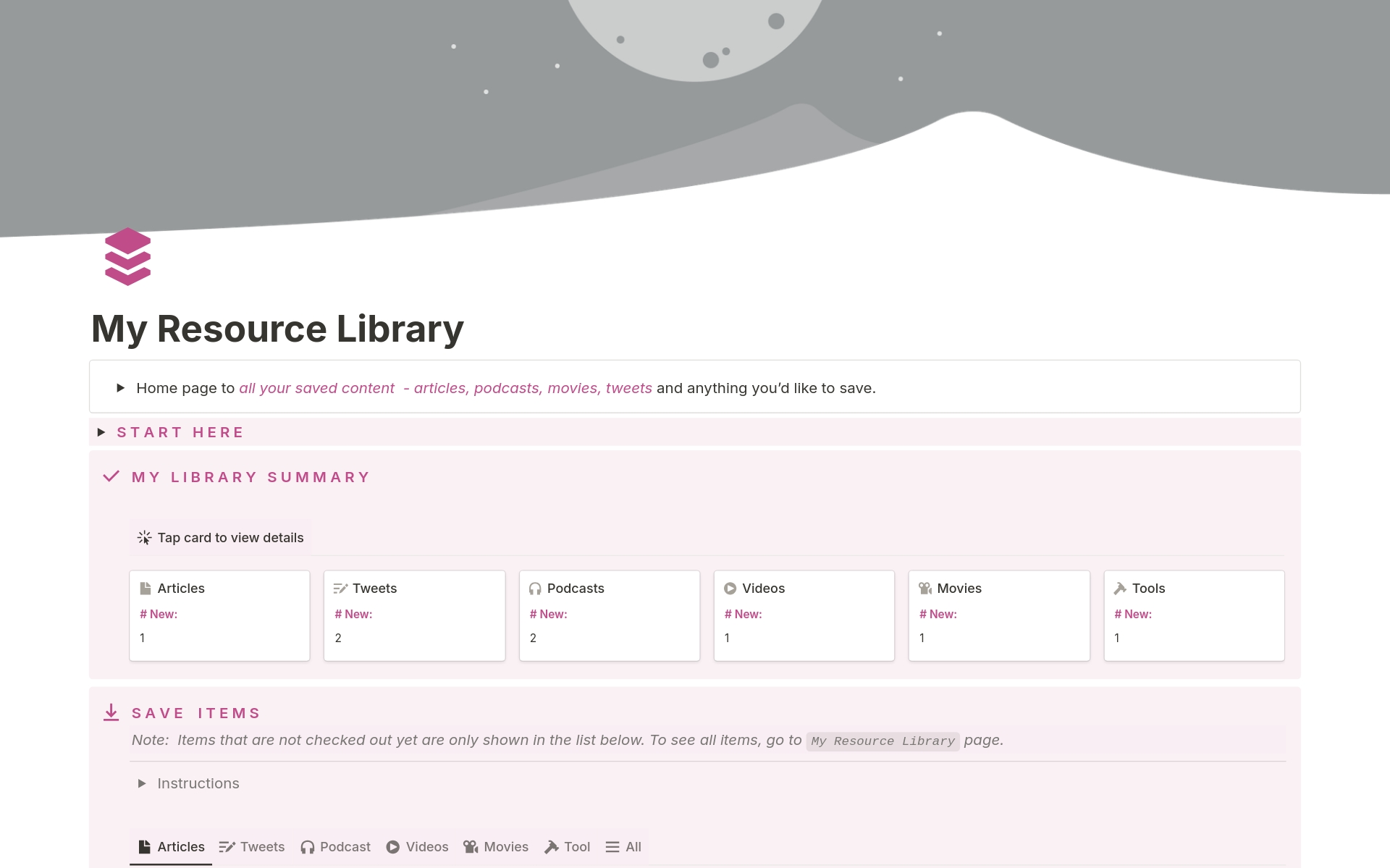 My Resource Library Template by Kavisha | Notion Marketplace