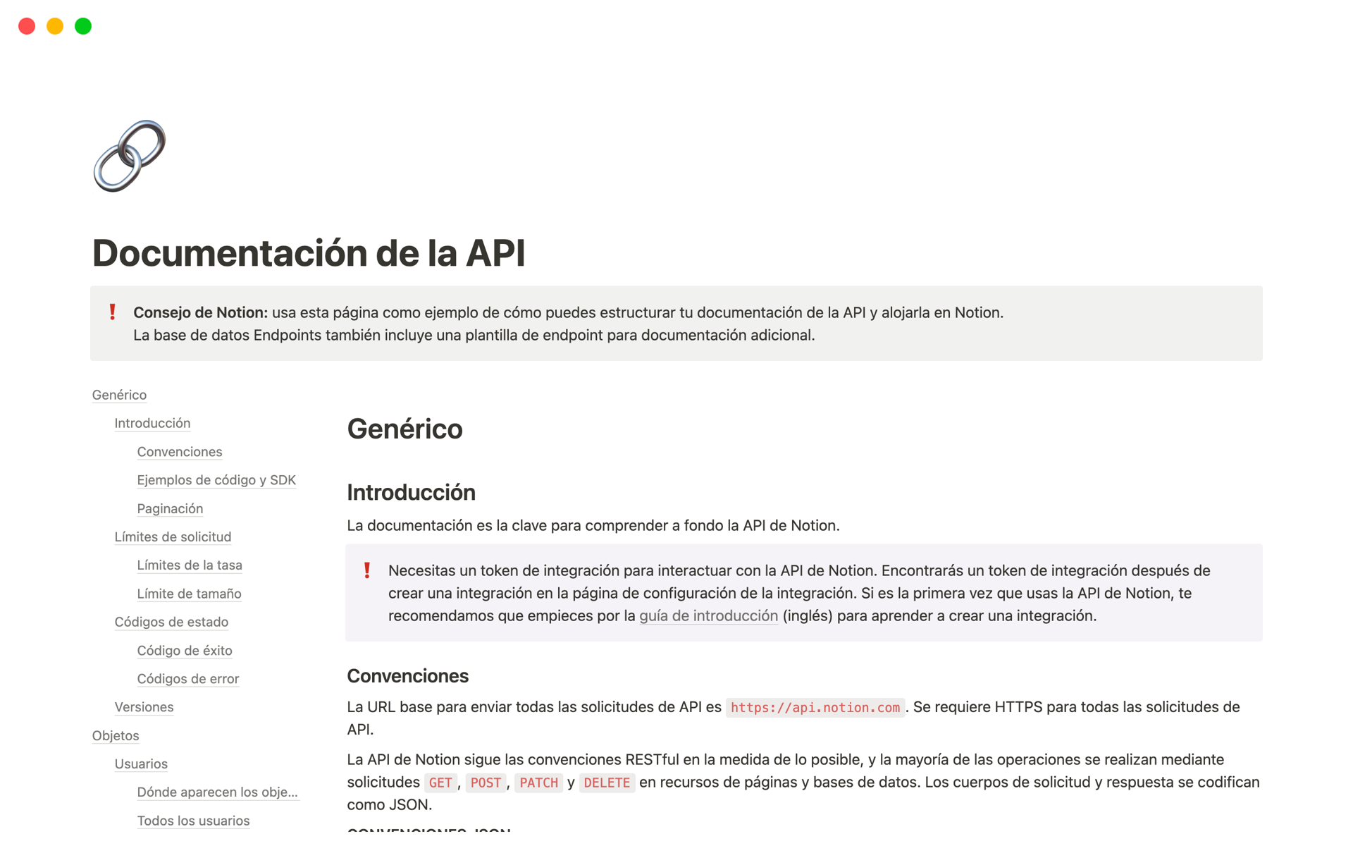 Plantilla Documentación de la API 2025 | Notion Marketplace
