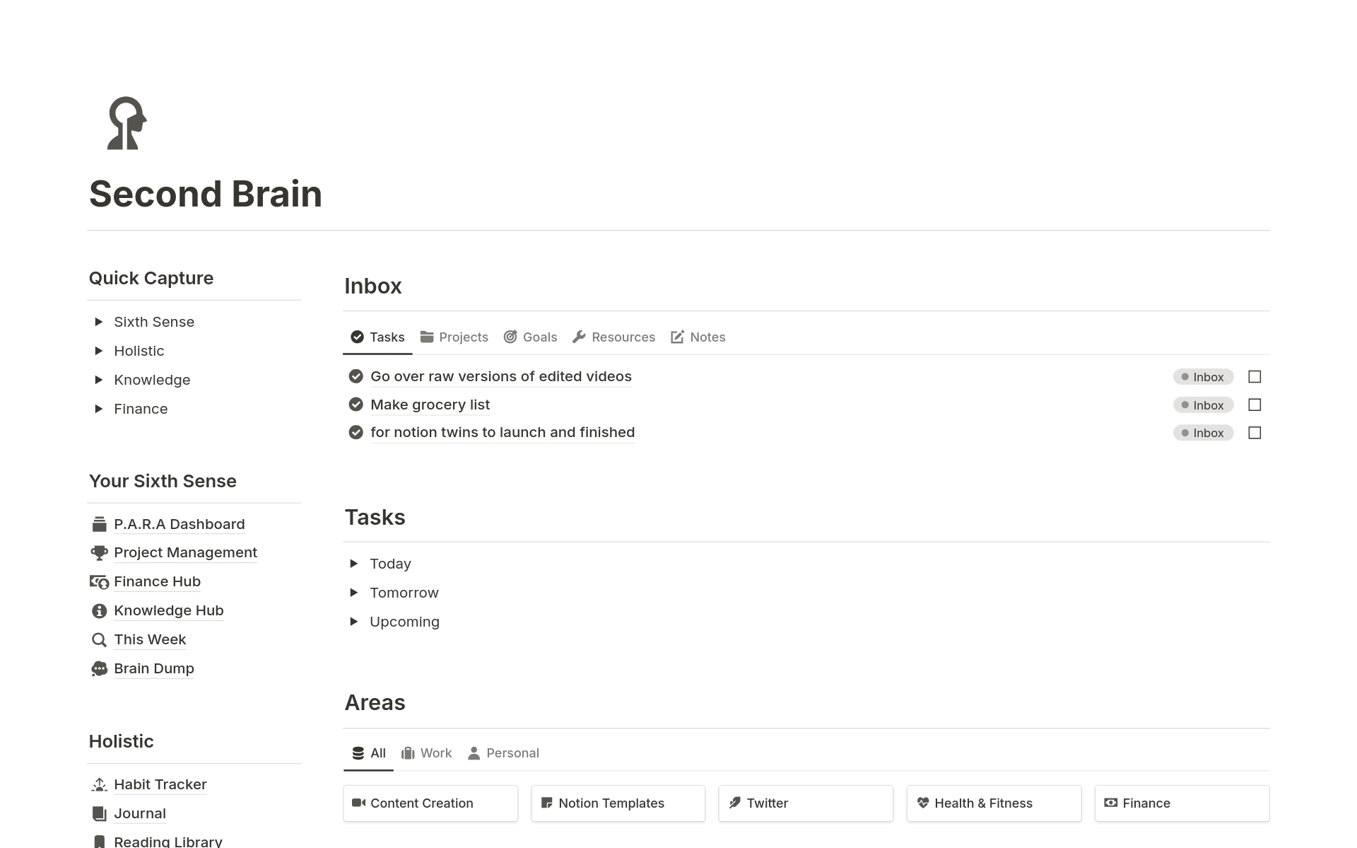 Second Brain Template by NotionTwins | Notion Marketplace