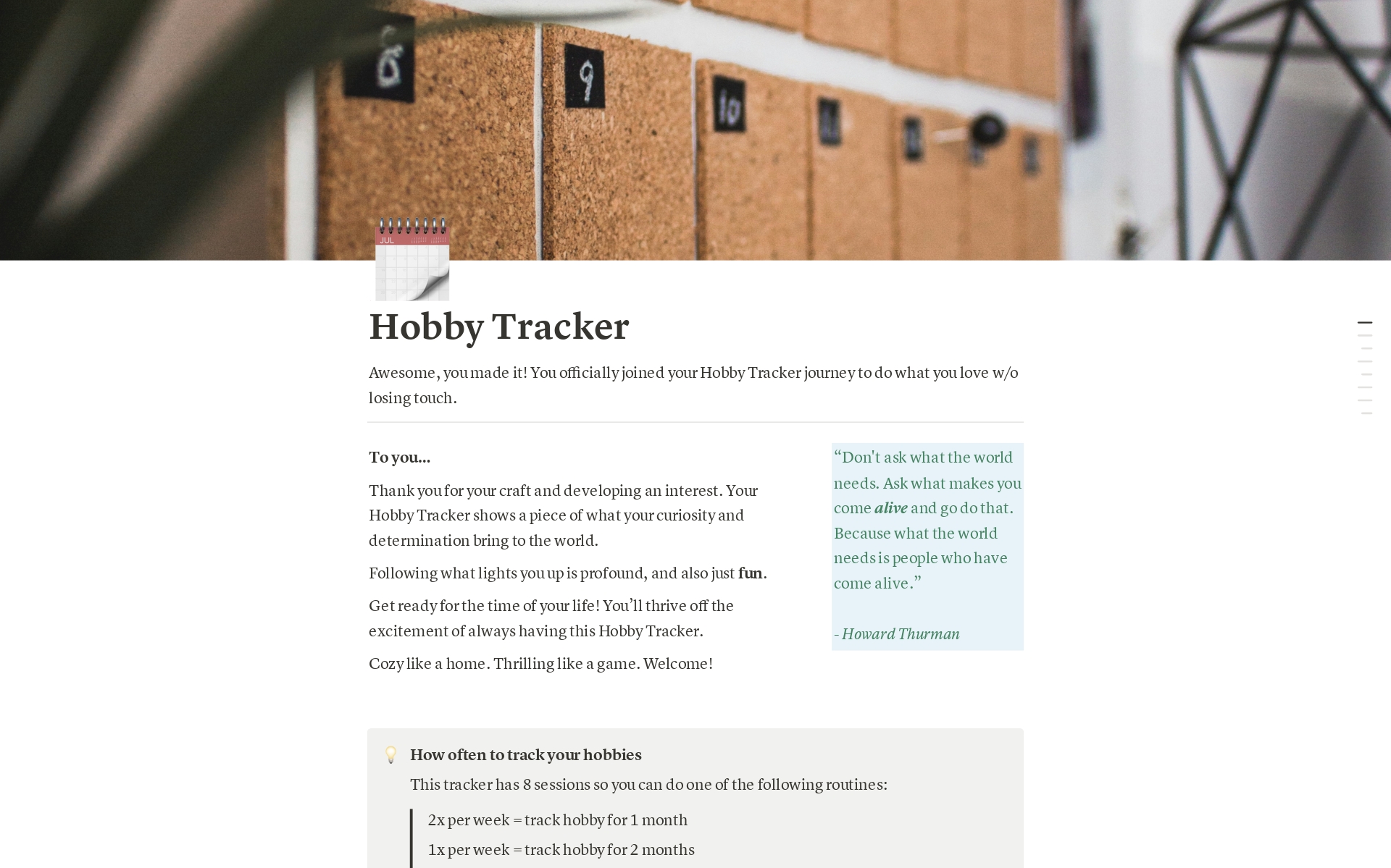 Hobby Tracker Template by Impact Tab (@impacttab) | Notion Marketplace