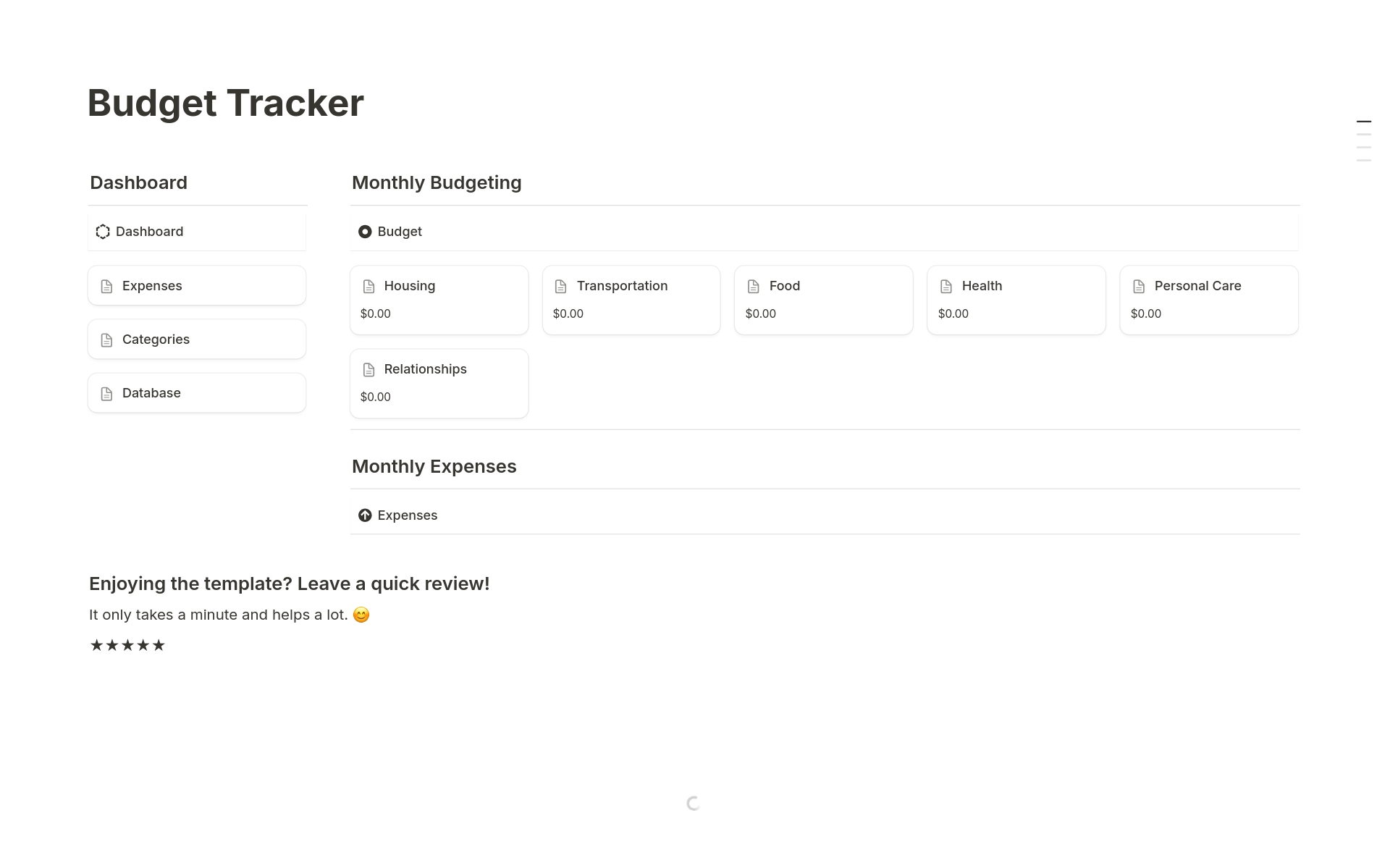 Budget Tracker Template by Zekna | Notion Marketplace