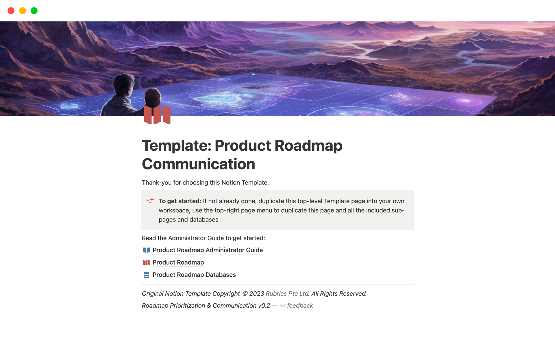 Product Roadmap Communication Template by Rubrics | Notion Marketplace
