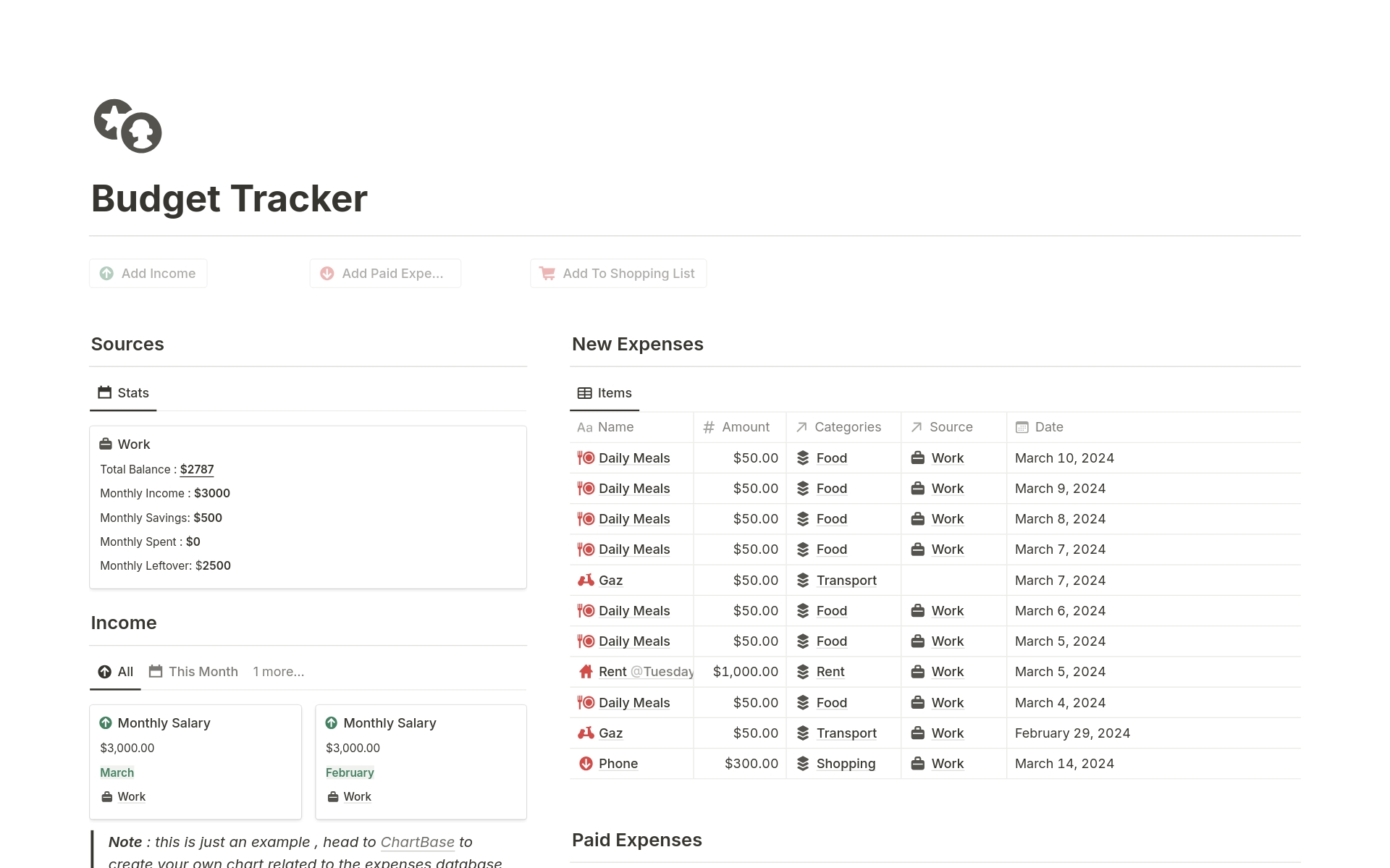 Budget Tracker For Beginners Template by Anas Notion | Notion Marketplace