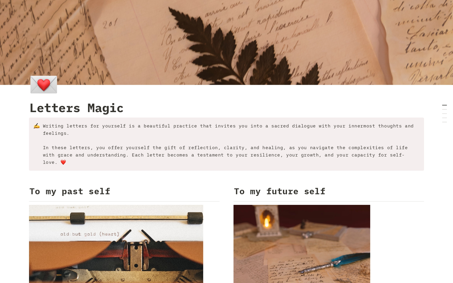 💌 Letters Magic: Write Letters for Self-Discovery Template | Notion ...