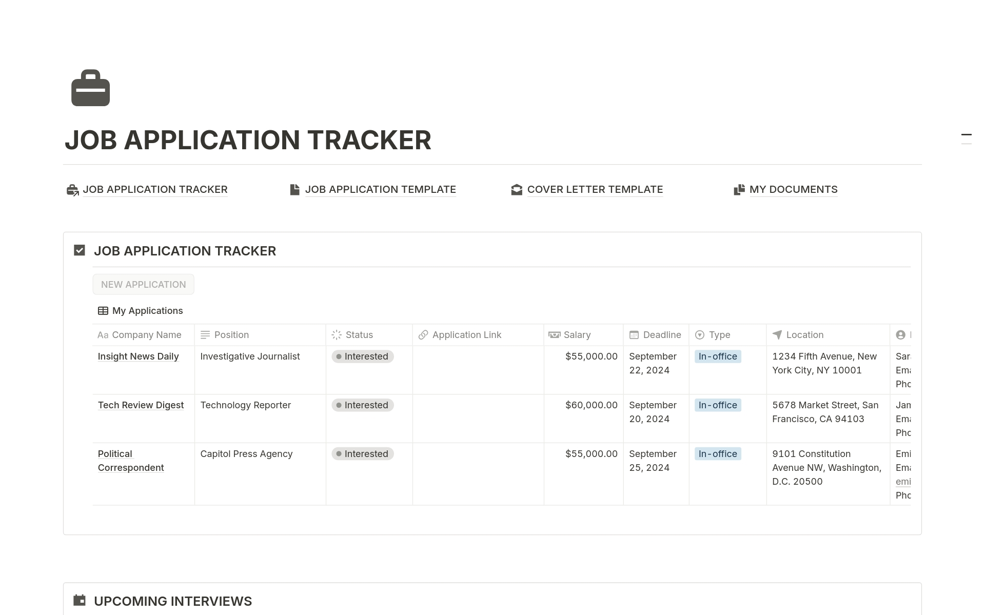 Job Application Tracker Template by SELFSET | Notion Marketplace