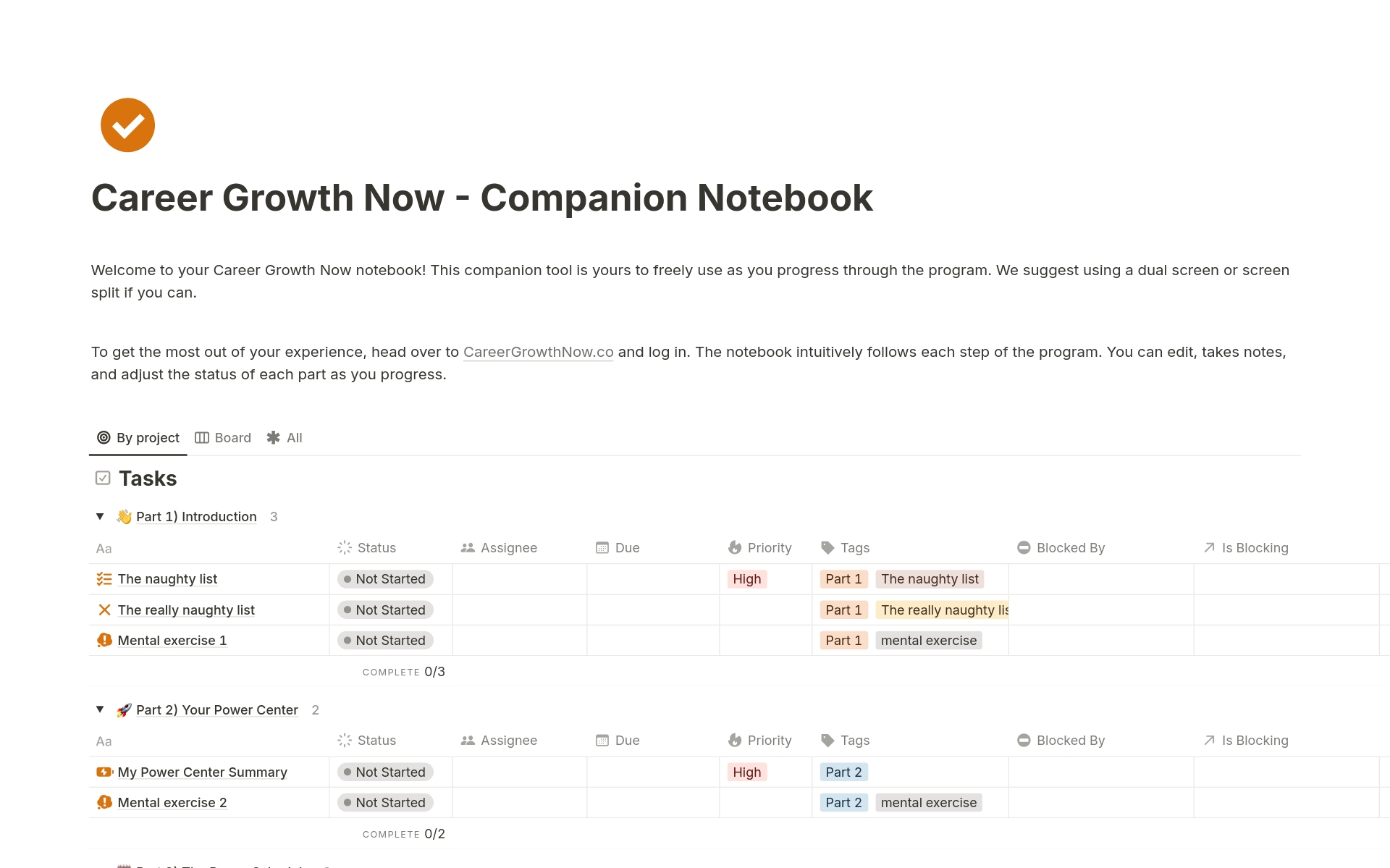 Career Growth Now - Companion Notebook Template | Notion Marketplace