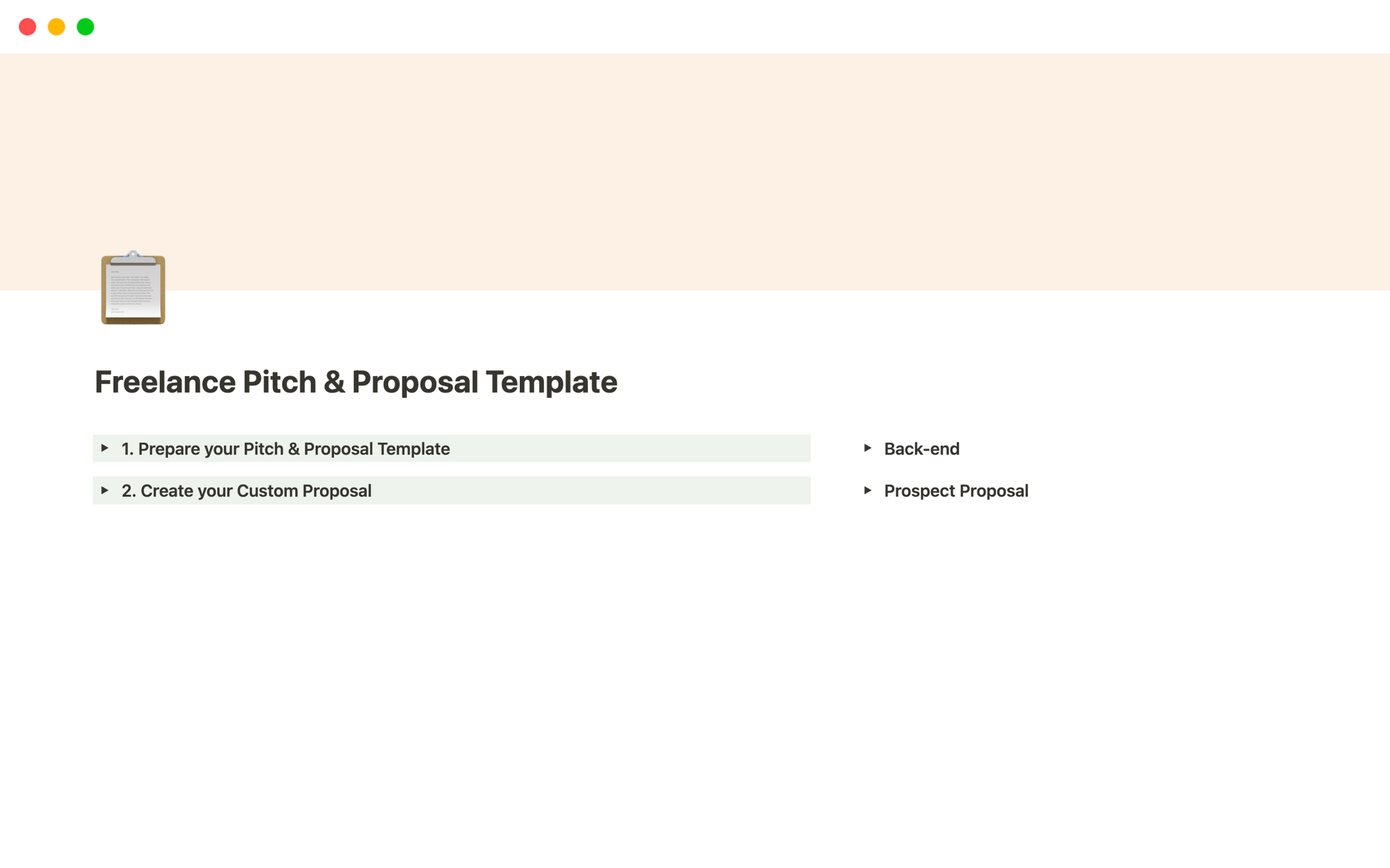 Freelance Pitch & Proposal Template | Notion Marketplace