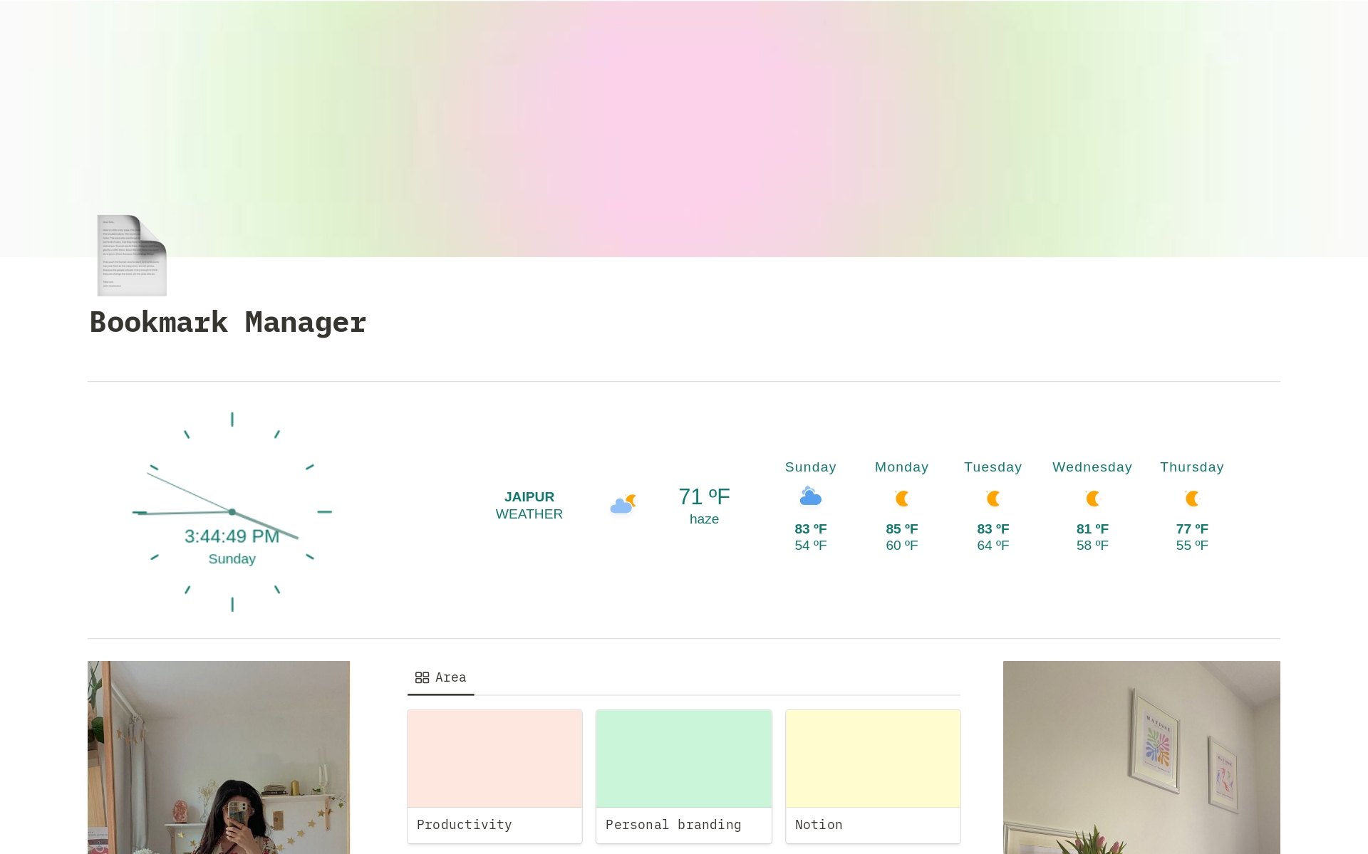 Bookmark Manager Template | Notion Marketplace