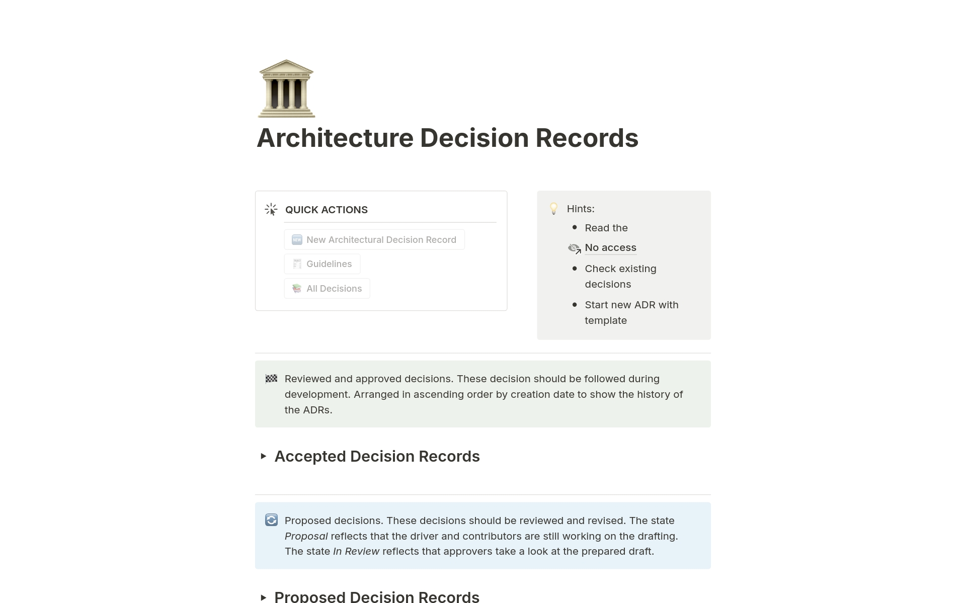 Architecture Decision Records (ADR) Template | Notion Marketplace