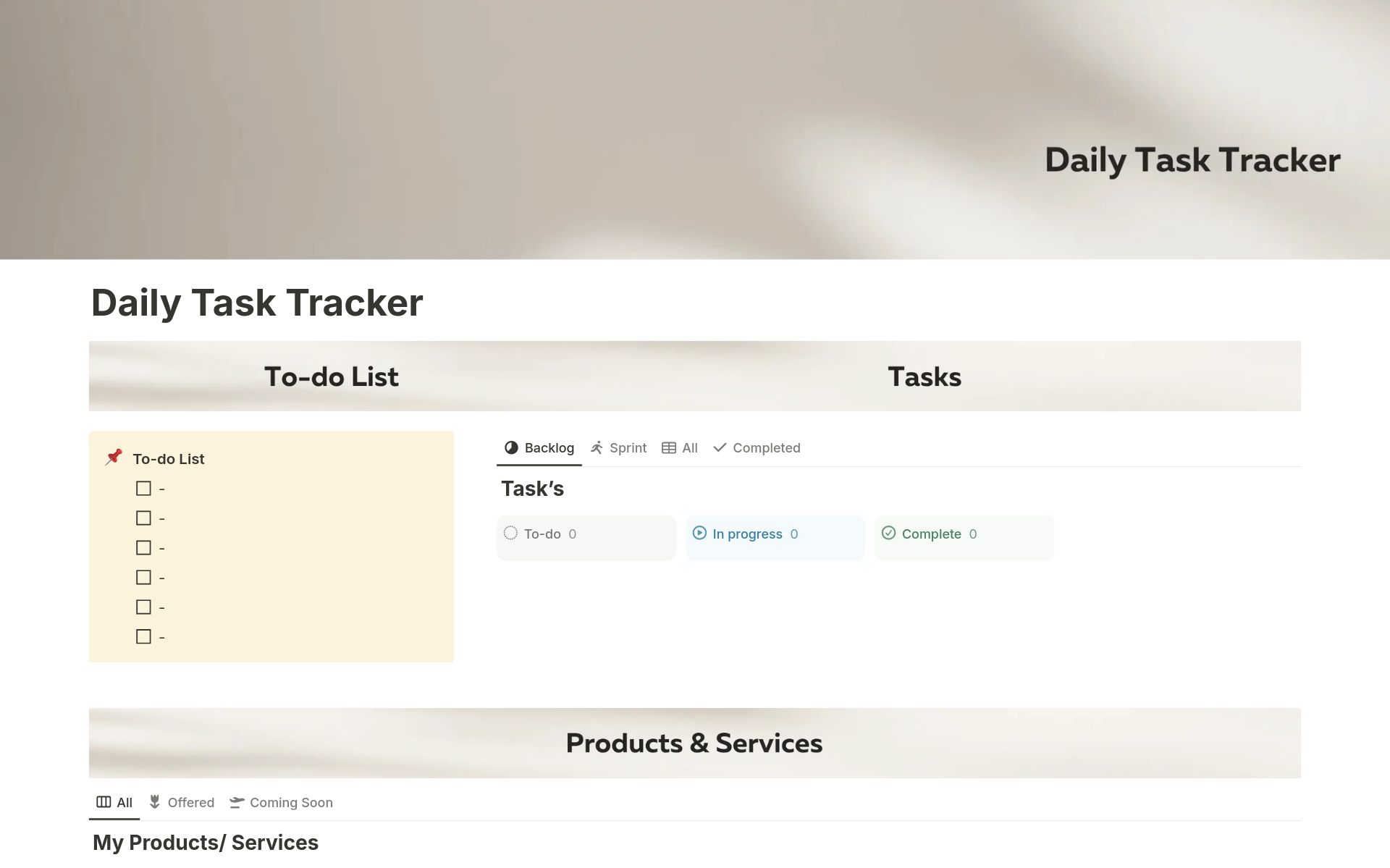 Daily Task Tracker Template by Contently so. | Business Content ...