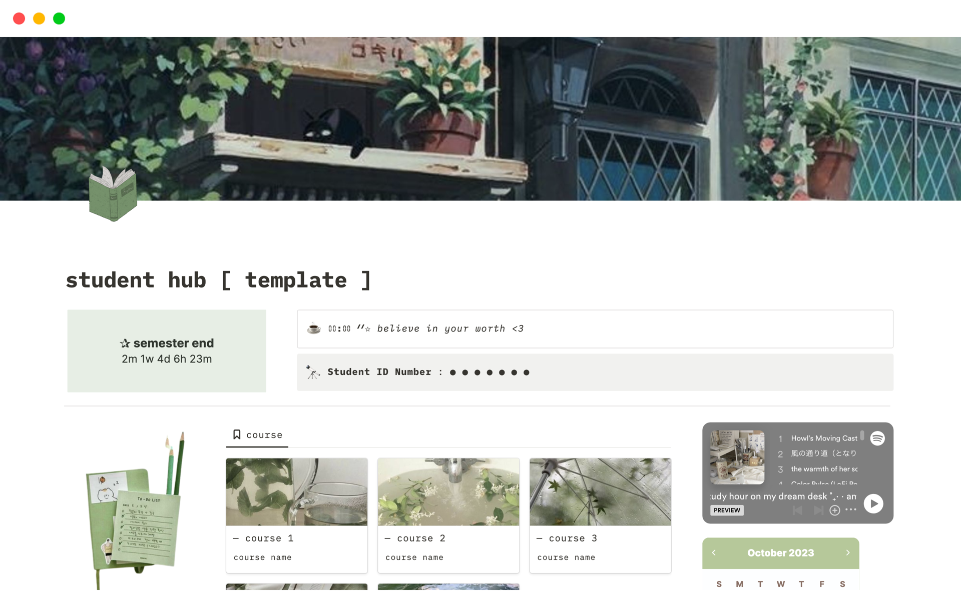 student hub Template | Notion Marketplace