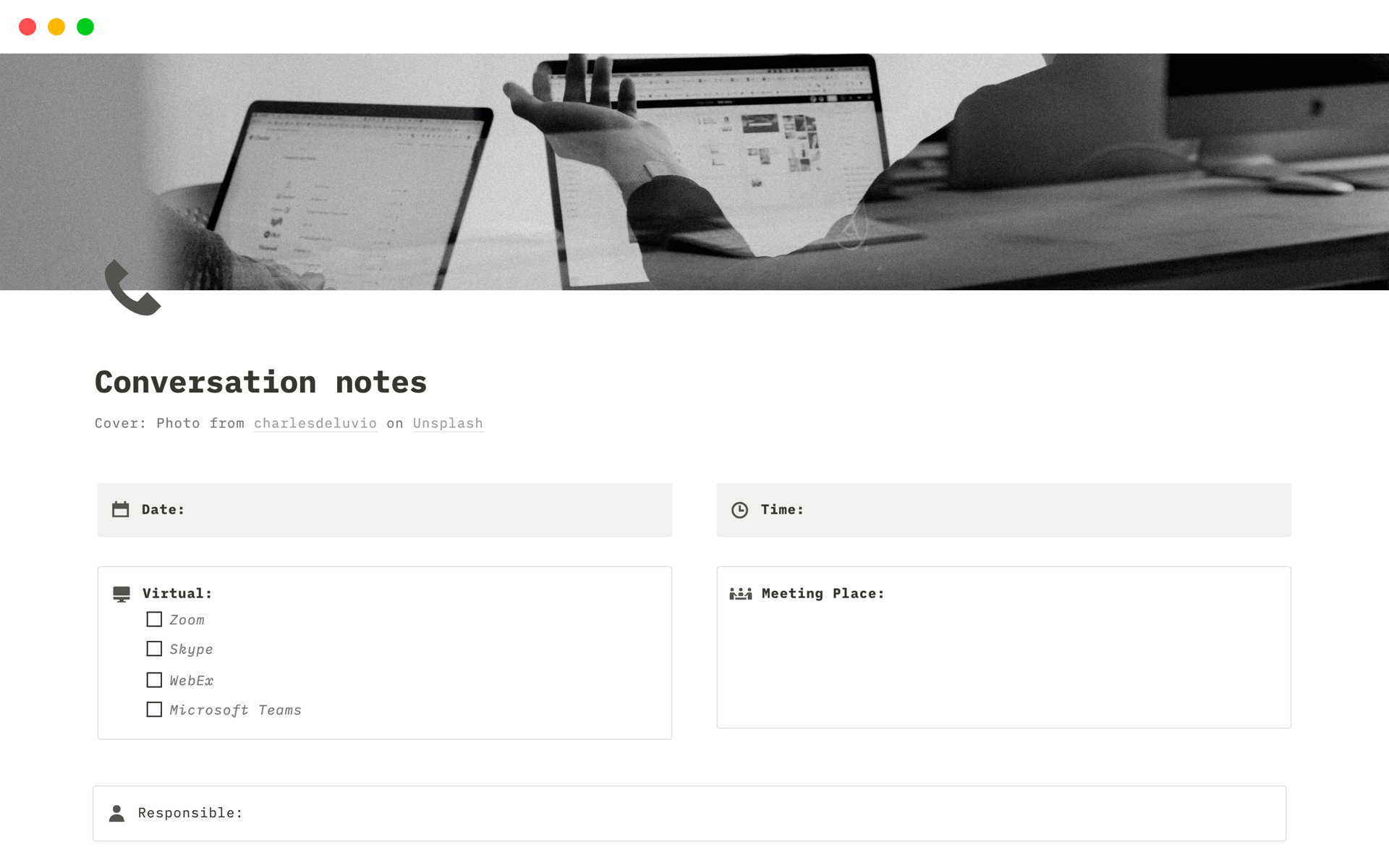 Conversation notes Template | Notion Marketplace