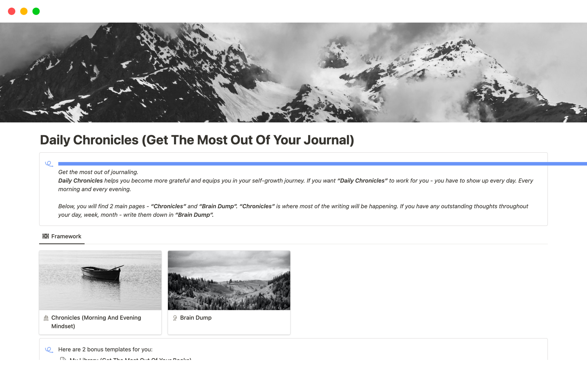 Daily Chronicles Template by Ilia Karelin | Notion Marketplace