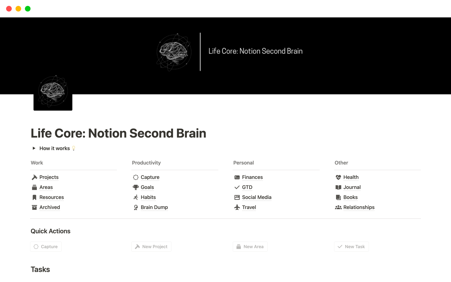 Life Core: Second Brain Template by Jamel | Notion Marketplace