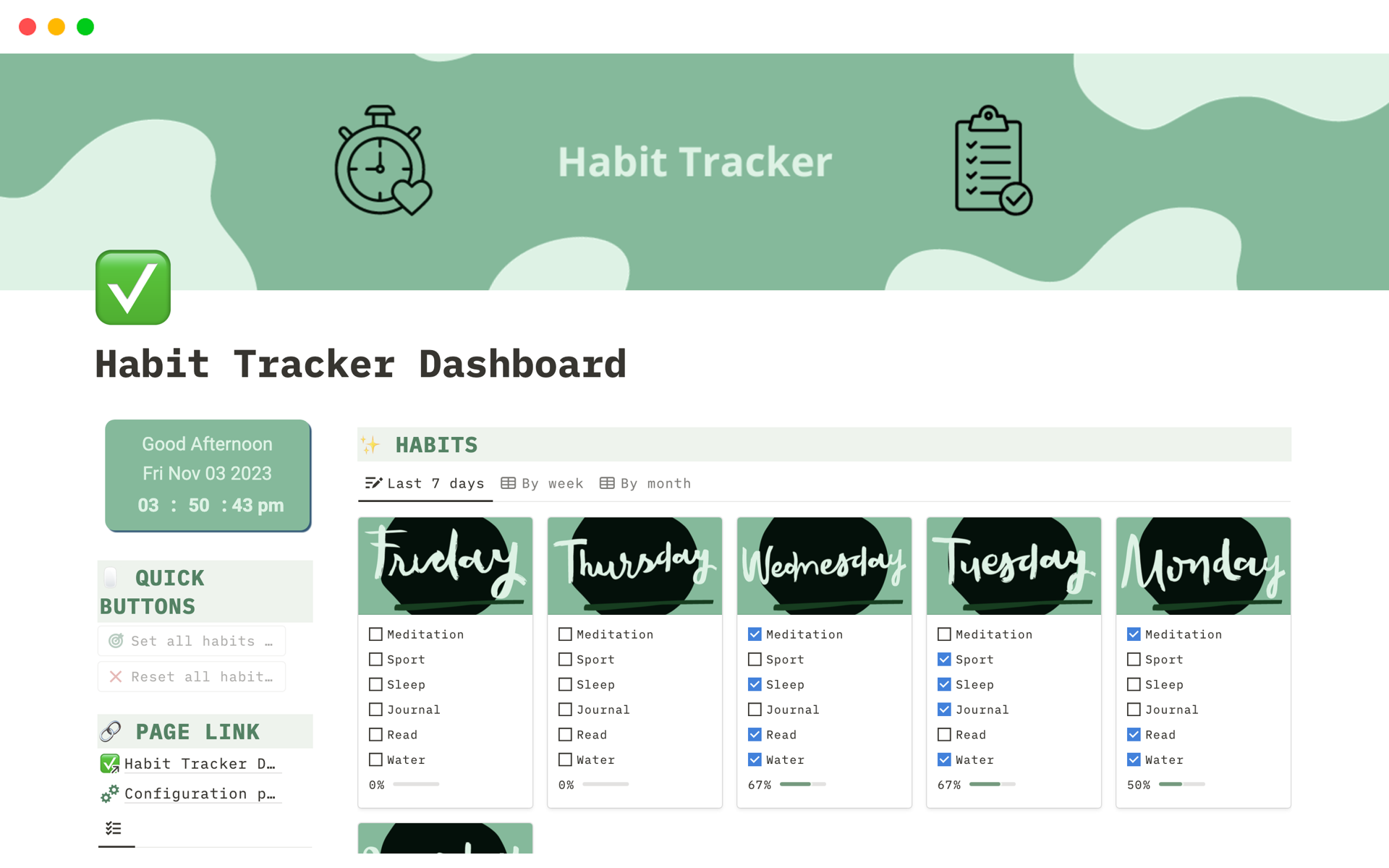 Simple Habit Tracker Template by Djokavex | Notion Marketplace