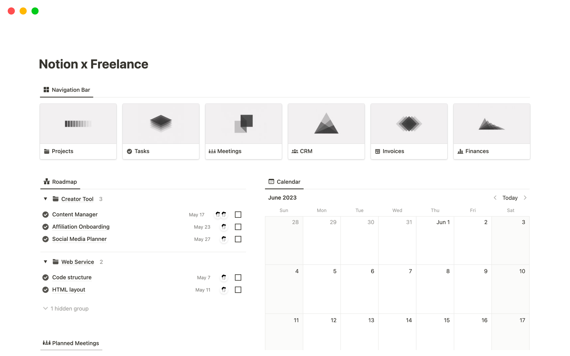 Notion x Freelance Template by Dave | Notion Marketplace