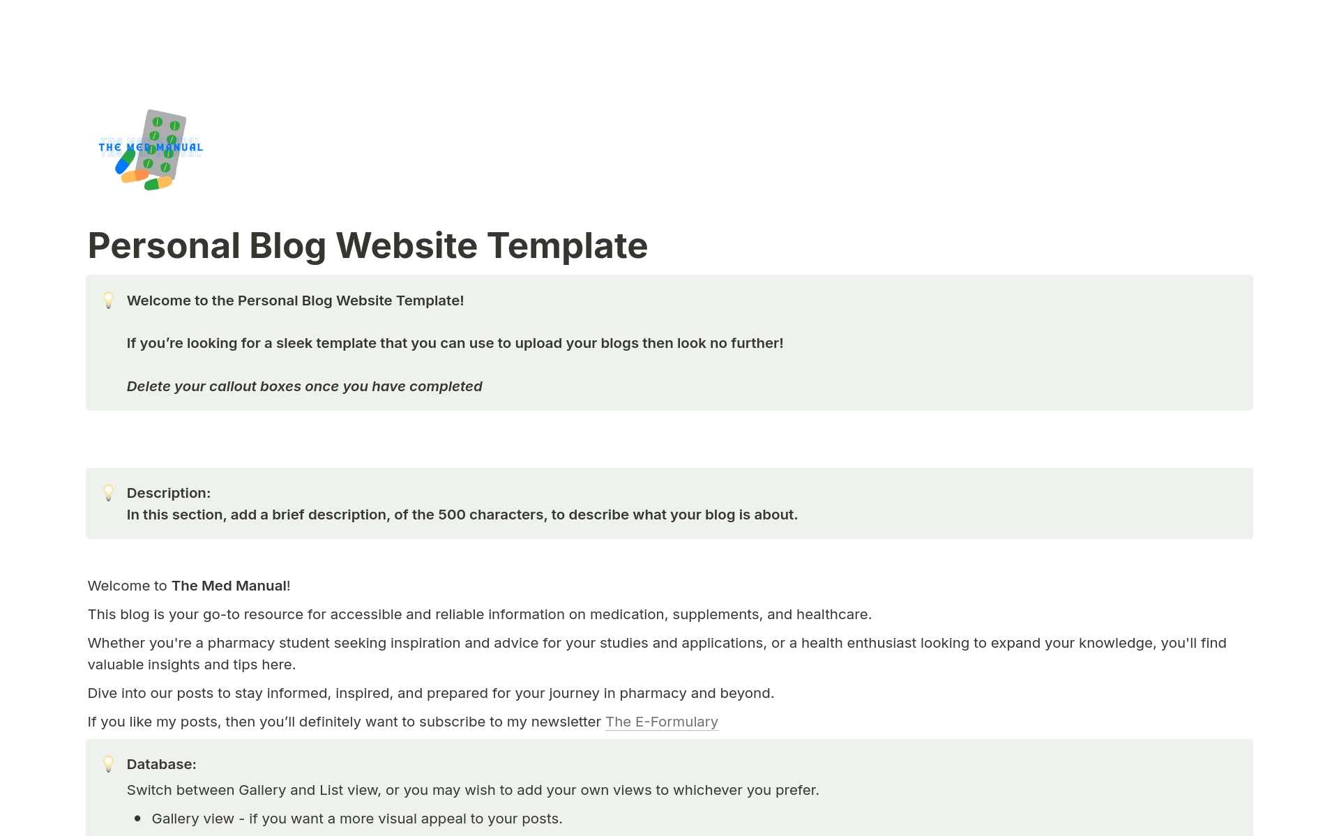 Personal Blog Website Template by Nyim | Notion Marketplace
