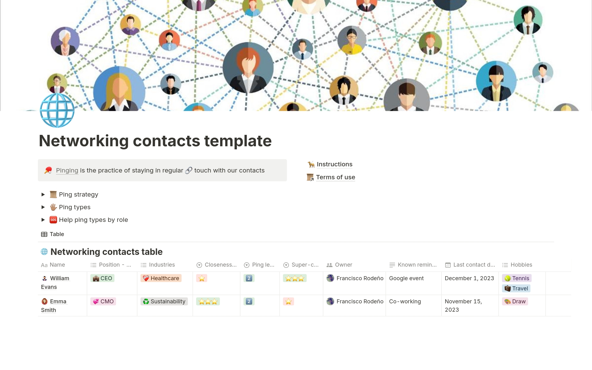 Networking Template by searchtools | Notion Marketplace
