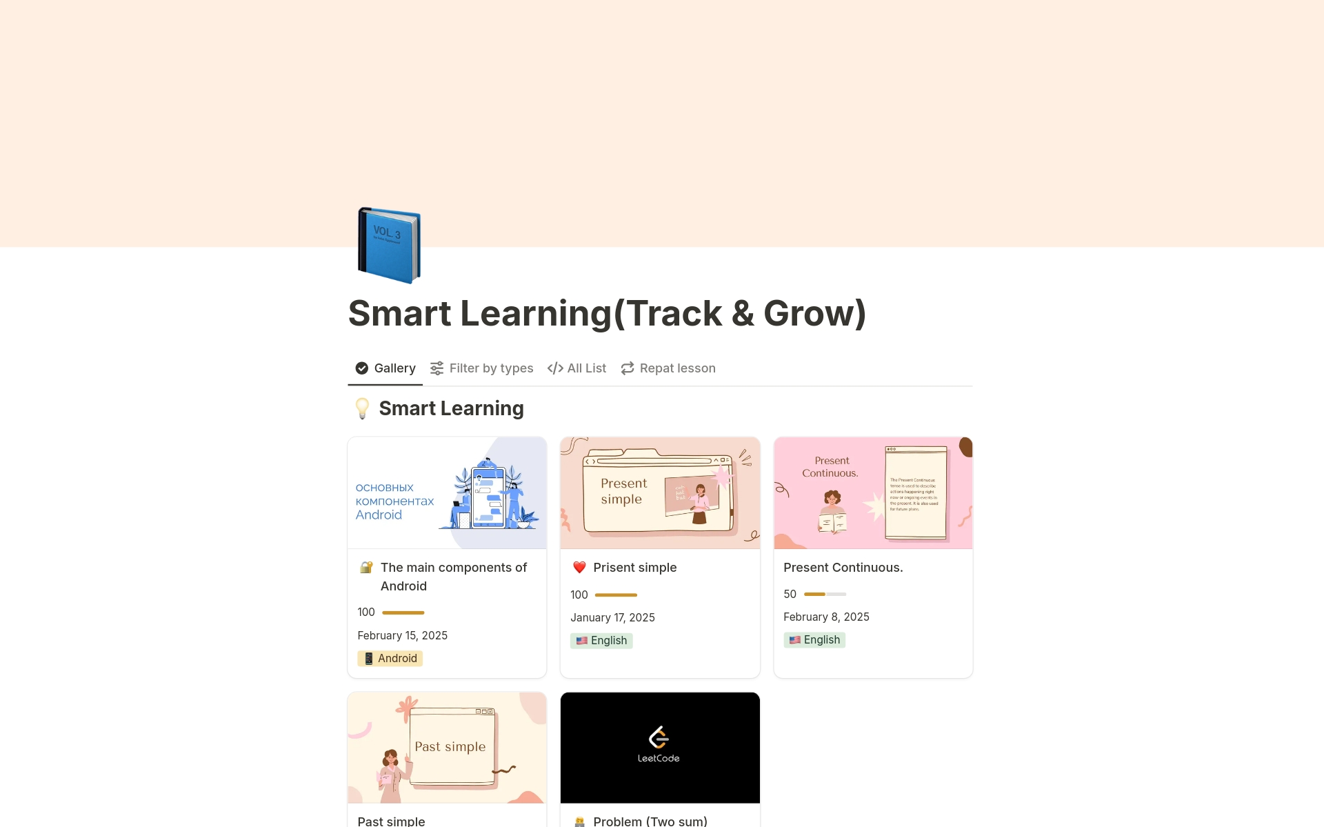 Smart Learning(Track & Grow) Template by Nurmukhammad Yuldoshev ...