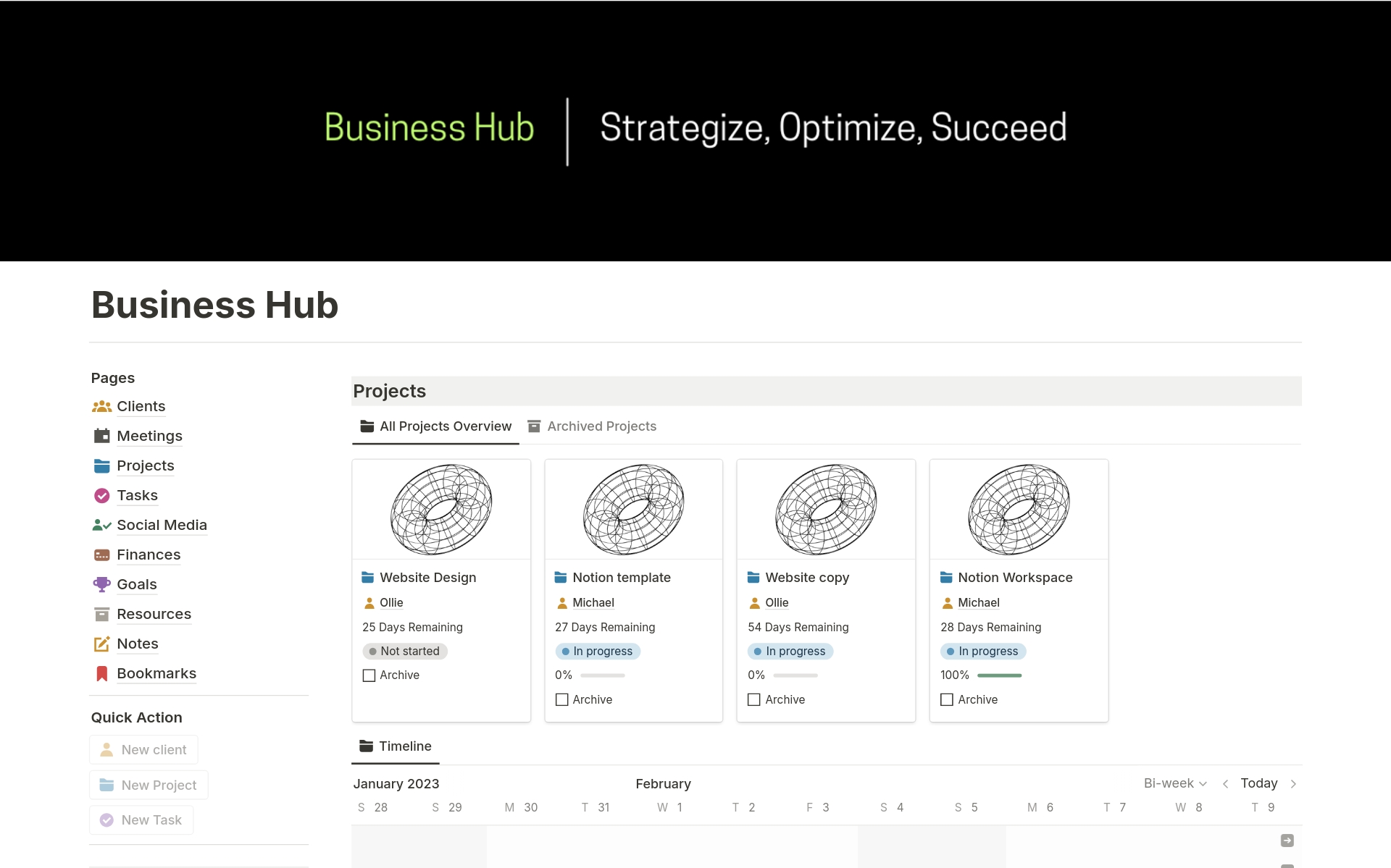 Advanced Business Hub Template by SpeakADigital | Notion Marketplace