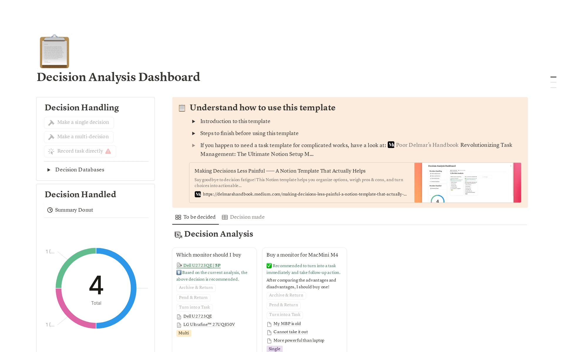 Making Decisions Less Painful — Decision Trees Template | Notion ...