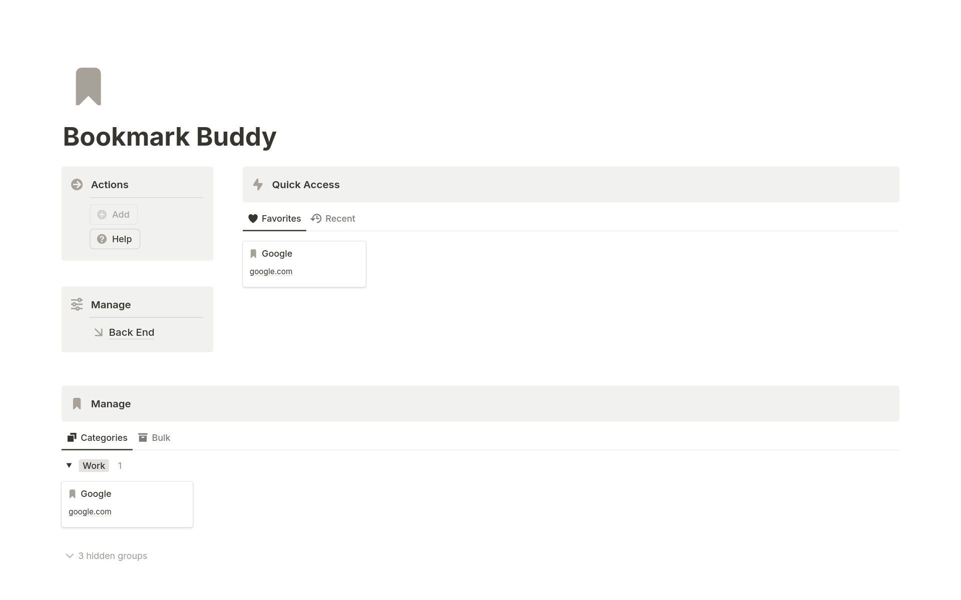 Bookmark Buddy Template by Nicholas | Notion Marketplace