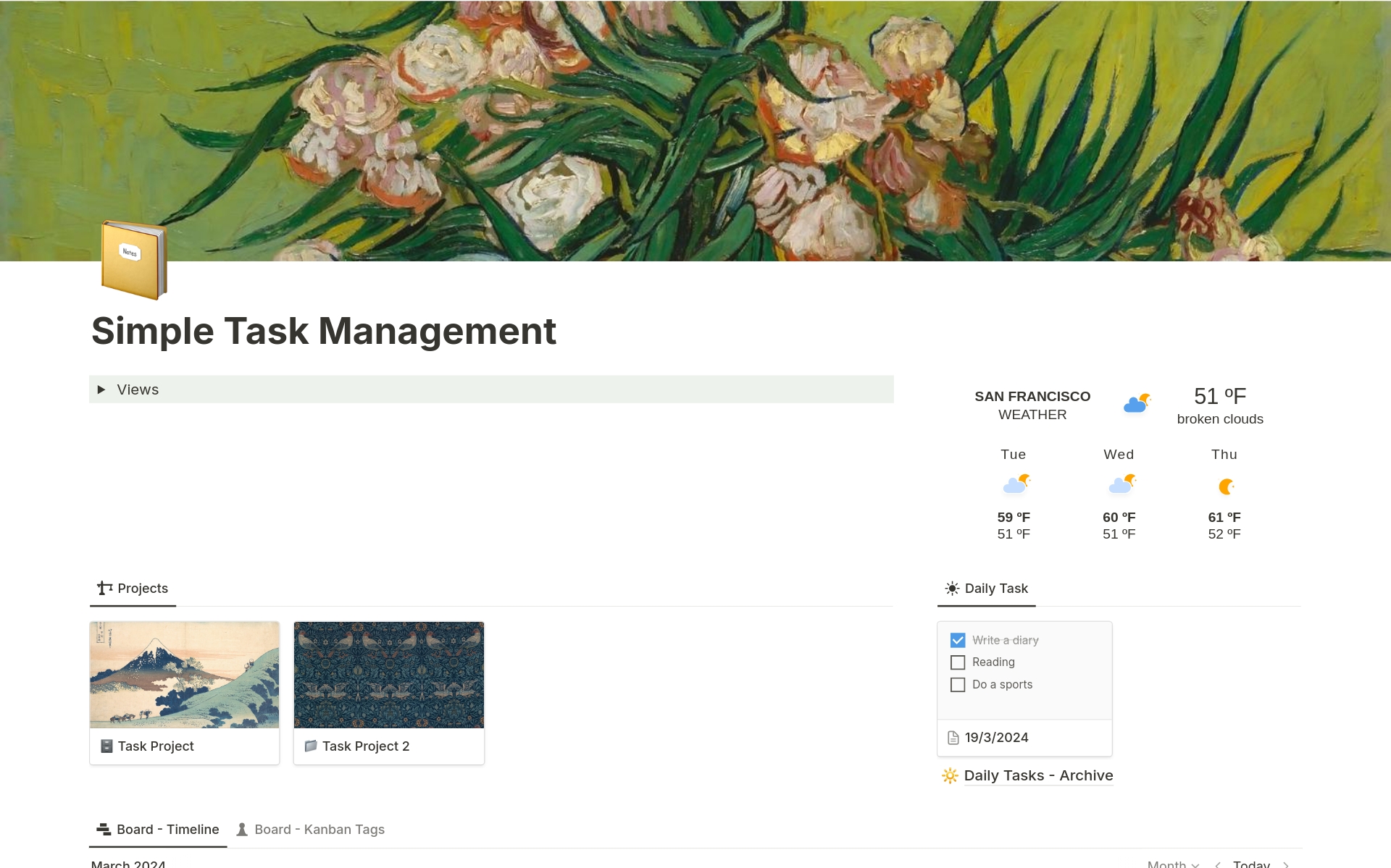 Simple Task Manager Template by Jason | Notion Marketplace