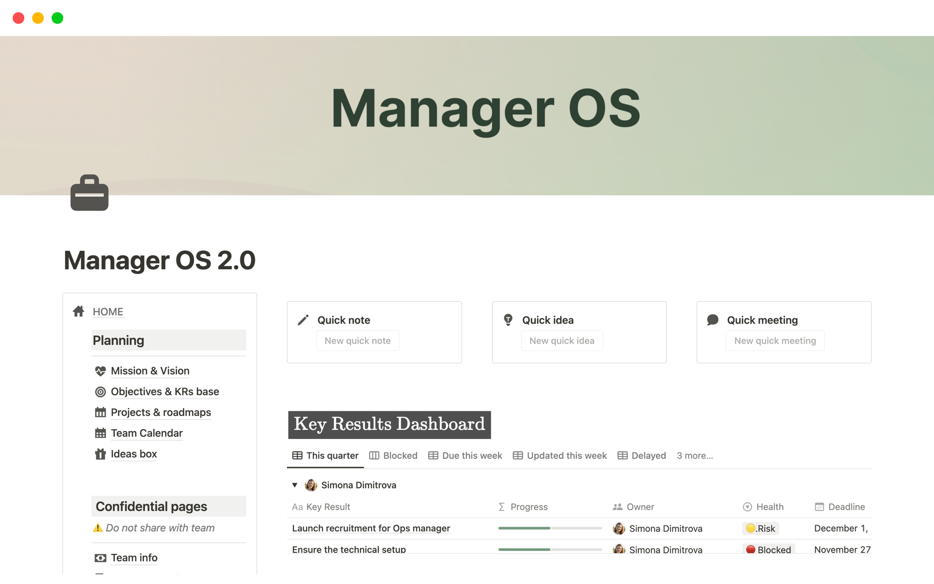 ManagerOS: Premium System for Team Leaders Template | Notion Marketplace