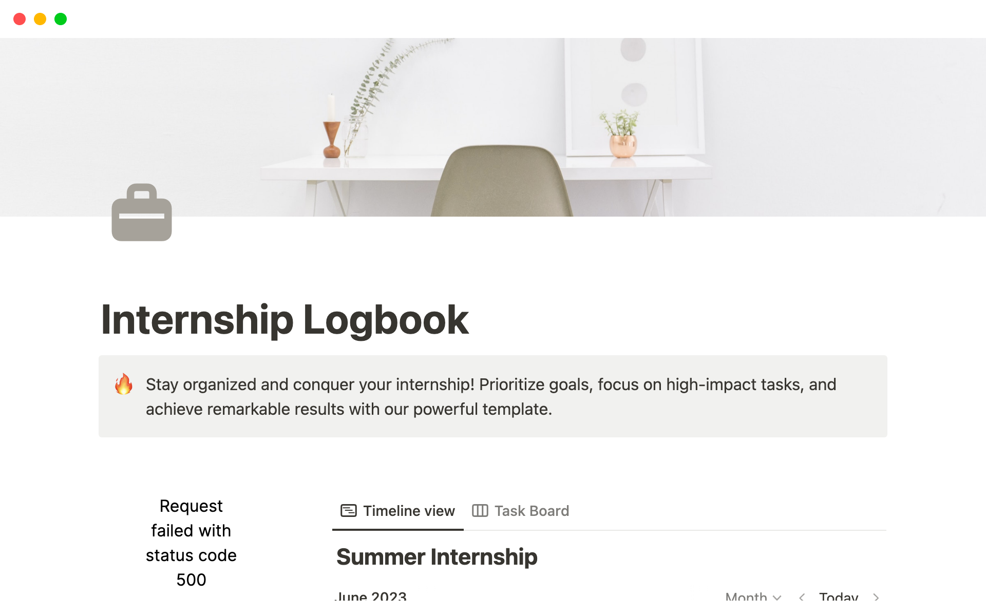 Internship Logbook Template | Notion Marketplace