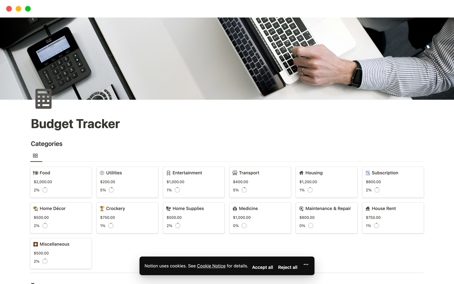 Budget Tracker Template | Notion Marketplace