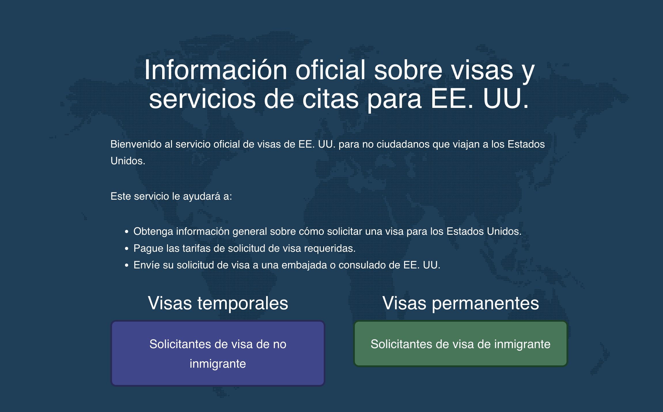 Este es el nuevo sitio para solicitar visas estadounidenses y programar ...