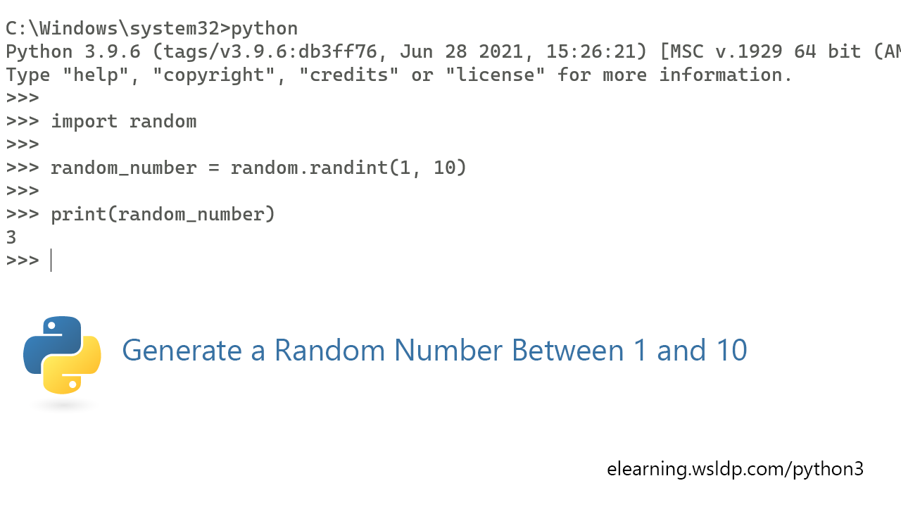 How To Generate A Random Number Between 1 And 10 In Python 3